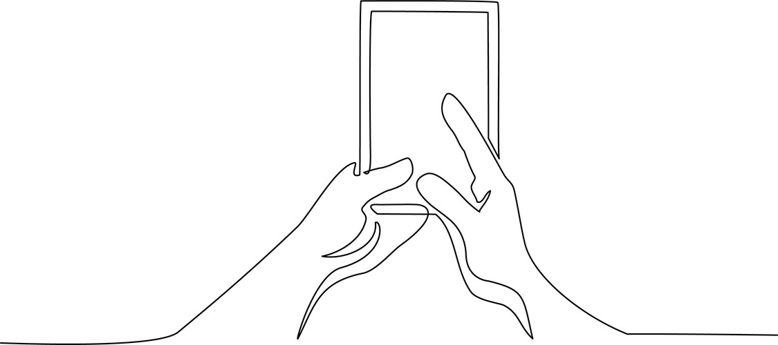 Drawing Hand Holding Phone Vector Images (over 2,200)