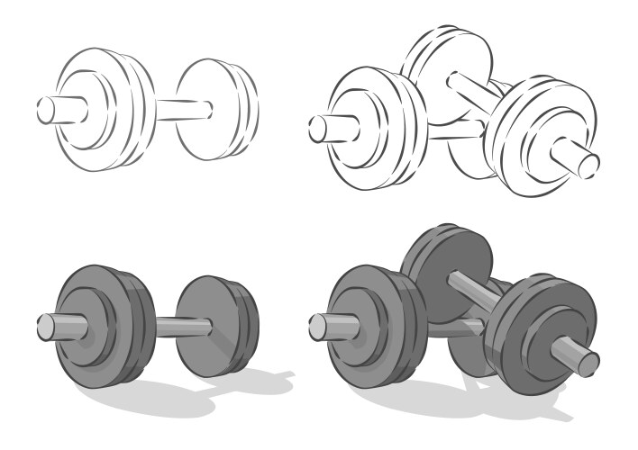 Dumbbells Royalty Free Vector Image - VectorStock