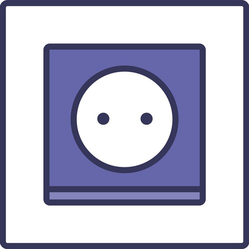 Europe electrical socket icon Royalty Free Vector Image