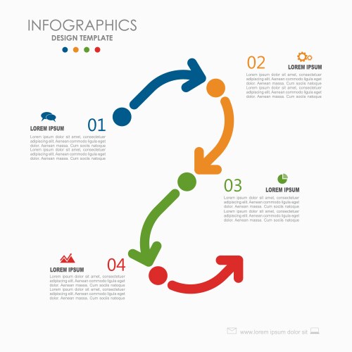5 step arrow diagram scheme infographic Royalty Free Vector
