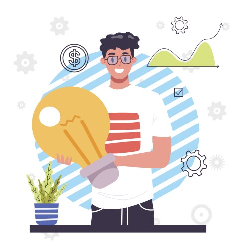 People programming cartoon Royalty Free Vector Image