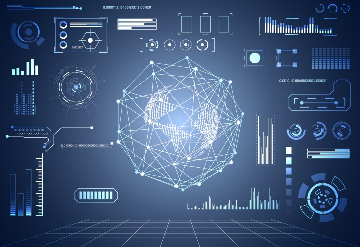 Technology futuristic frame virtual panel Vector Image Technology futuristic frame virtual panel Vector Image