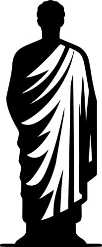 Classical statue silhouette Royalty Free Vector Image