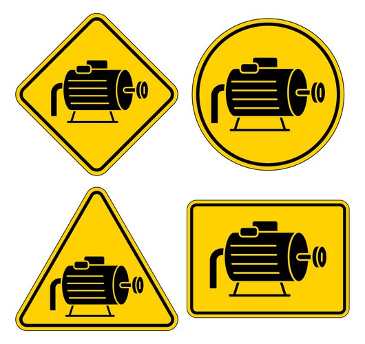 Electric Generator Warning Signs – Royalty-Free Vector | VectorStock
