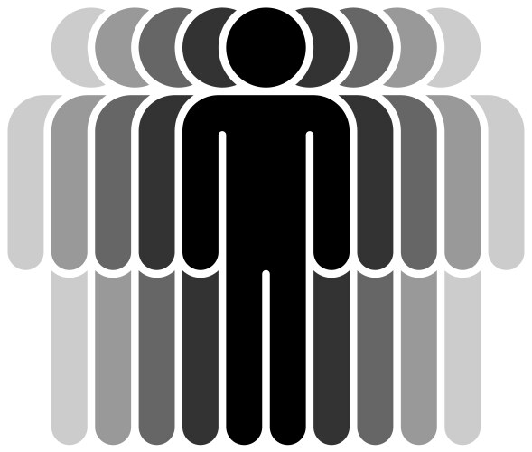 Five human sign people symbol Royalty Free Vector Image