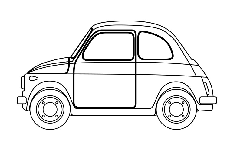 Beetle car Royalty Free Vector Image - VectorStock