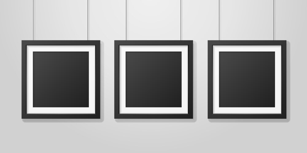 Realistic blank black closed opened Royalty Free Vector