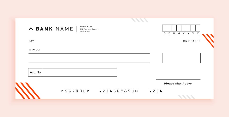 Bank Cheque Gift Voucher Vector Images (over 270)