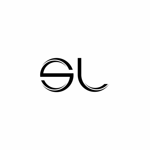 Sl logo letter monogram with triangle shape Vector Image