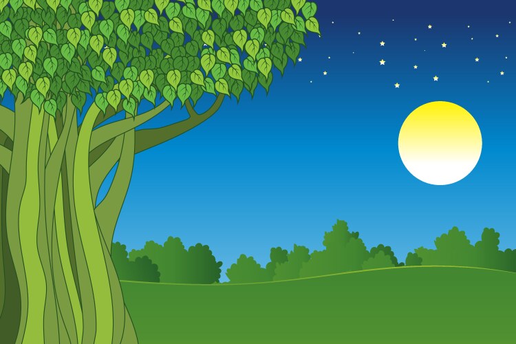 Siddhartha gautama enlightened under bodhi tree Vector Image