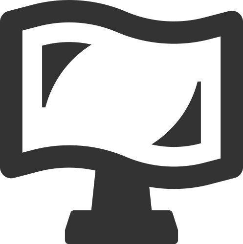 Computer monitor check icon Royalty Free Vector Image