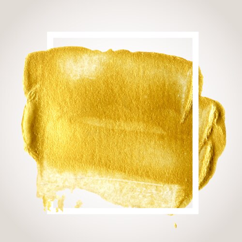 Hand drawing gold brush stroke Royalty Free Vector Image