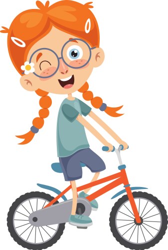 Children riding bicycle Royalty Free Vector Image