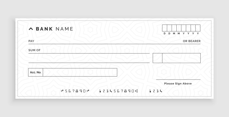 Cheque Template Vector Images (over 1,400)