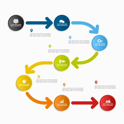 Abstract 3 steps road timeline infographic Vector Image Abstract 3 steps road timeline infographic Vector Image