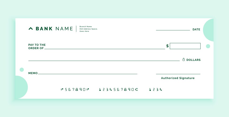 Cheque Template Vector Images (over 1,300)