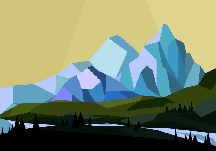 Mountains Royalty Free Vector Image - VectorStock
