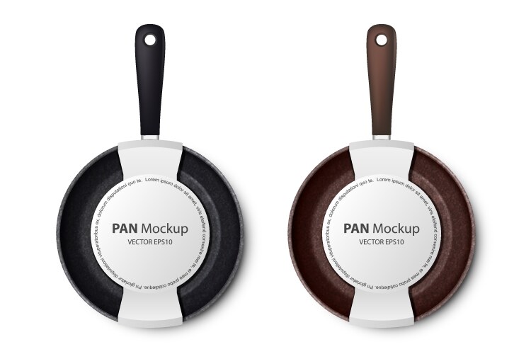 Pan dishes realistic Royalty Free Vector Image