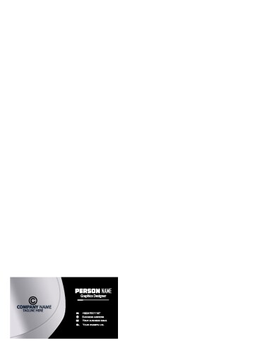 Silver black business card template psd Royalty Free Vector