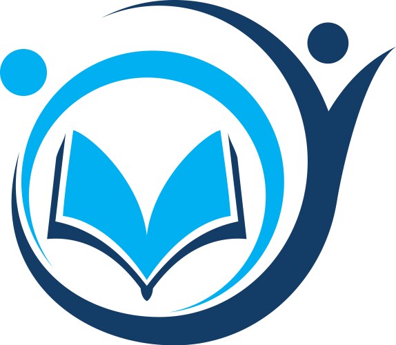 Teamwork education students goals logo Royalty Free Vector