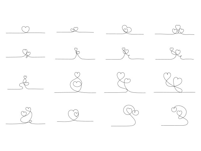 One Line Drawing Heart Vector Images (over 4,400)