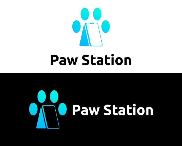 Paw logo Royalty Free Vector Image - VectorStock