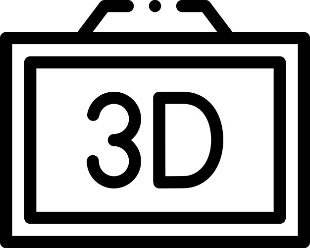 3d icon thin linear style design isolated Vector Image