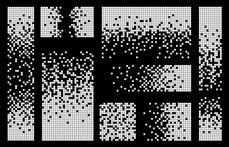 Pixel disintegration color backgrounds decay Vector Image