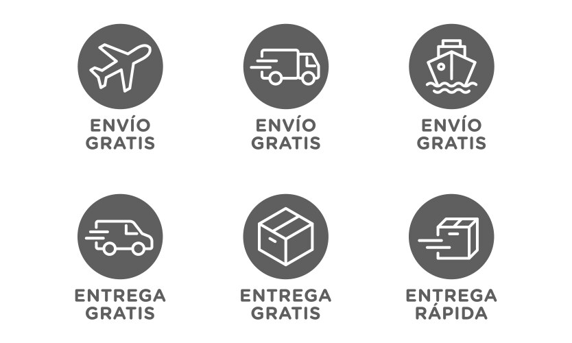 Conjunto de icons envio entrega gratis Royalty Free Vector