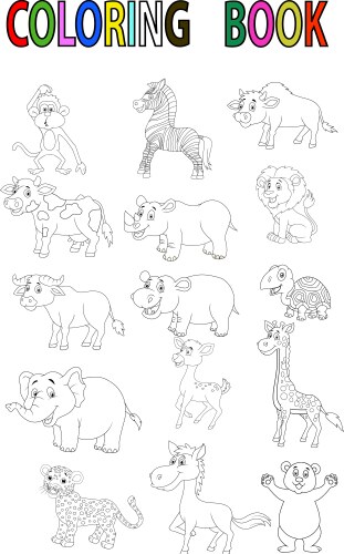 Children sports fitness coloring book Royalty Free Vector