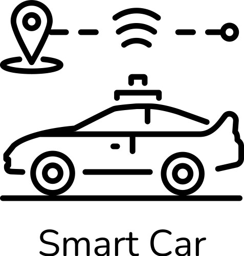 Smart car Royalty Free Vector Image - VectorStock