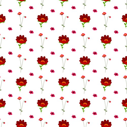 Free hand drawn small flower pattern design Vector Image
