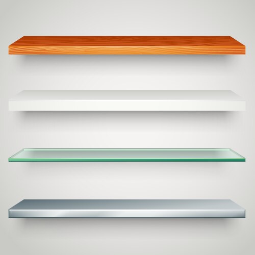 Wood shelves Royalty Free Vector Image - VectorStock