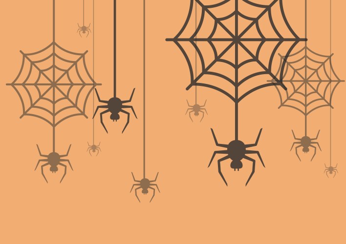 Spiders and cobweb for halloween Royalty Free Vector Image
