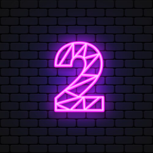 Neon sign top 10 for banner design 3d poster Vector Image
