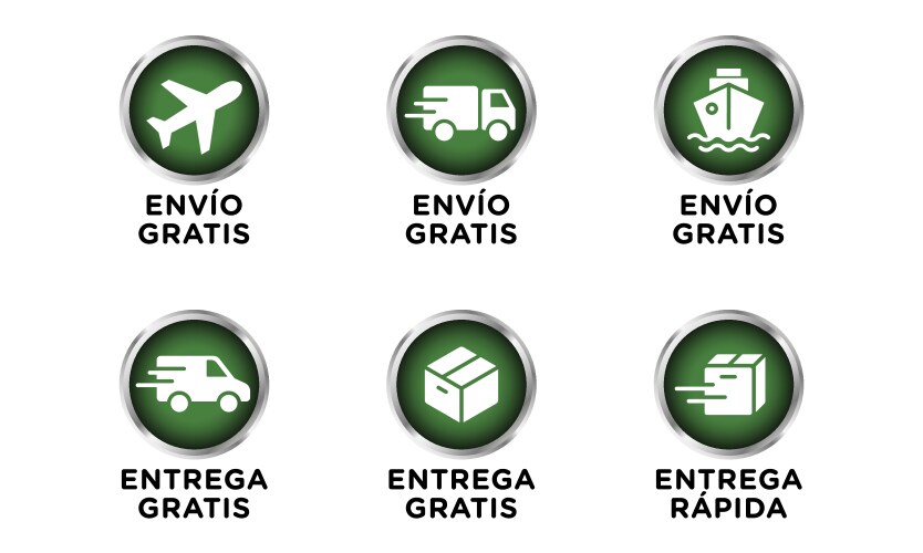 Conjunto de icons envio entrega gratis Royalty Free Vector