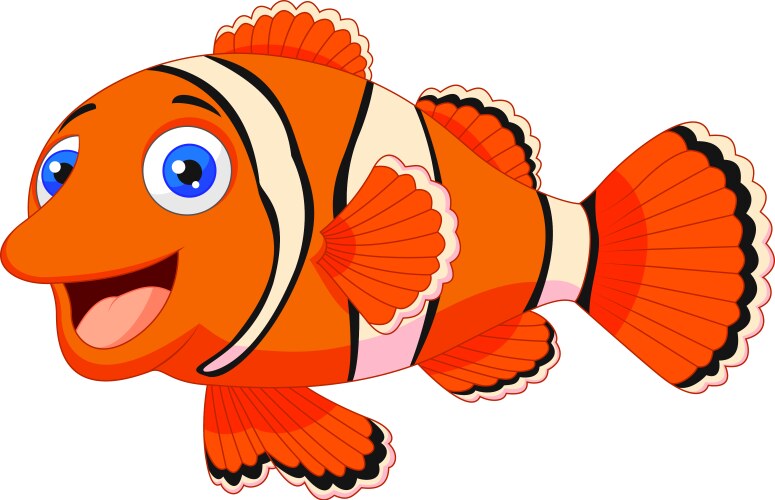 Cute fish cartoon Royalty Free Vector Image - VectorStock