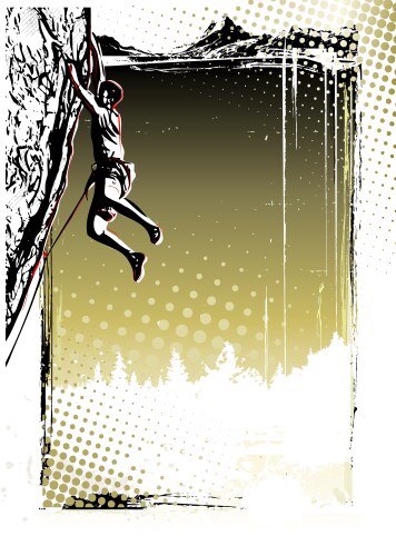 Rock climbing Royalty Free Vector Image - VectorStock