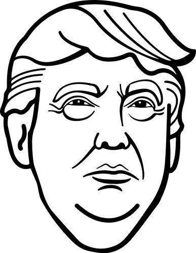 Donald trump silhouette Royalty Free Vector Image
