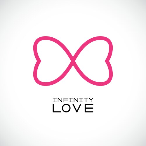 Infinite love infinity heart sign Royalty Free Vector Image