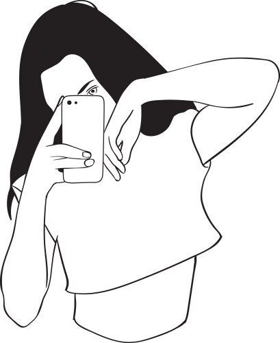 Cute smiling girl on white Royalty Free Vector Image