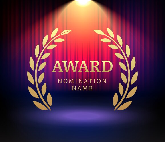 Gold medal for first winner prize Royalty Free Vector Image