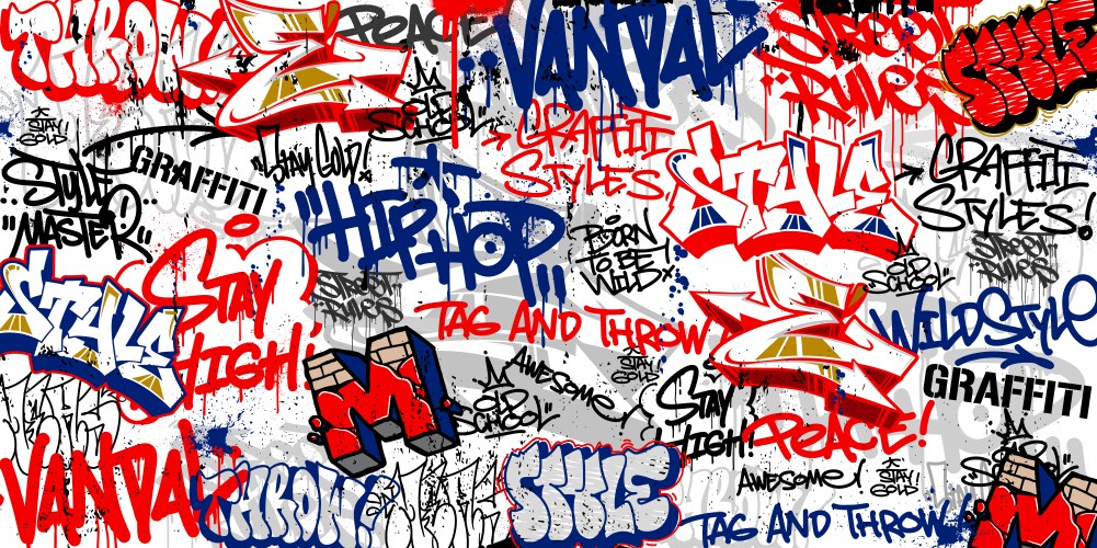 Graffiti background Royalty Free Vector Image - VectorStock