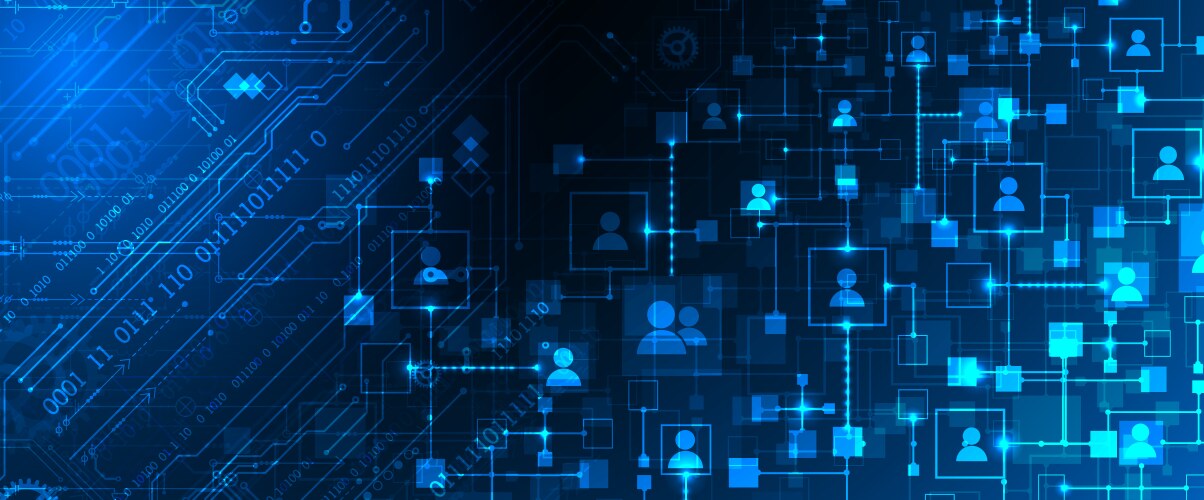 Abstract Representation Of A Computer Network Vector Image