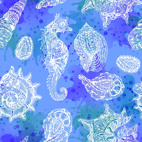 Bright seamless pattern in paisley style Vector Image