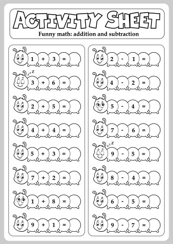 Activity sheet handwriting practise 9 Royalty Free Vector