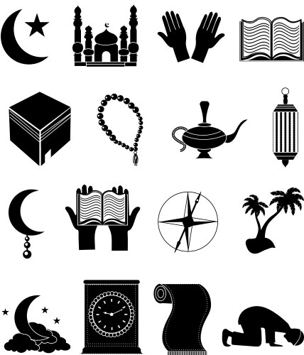Islam icon with religion and culture symbol Vector Image