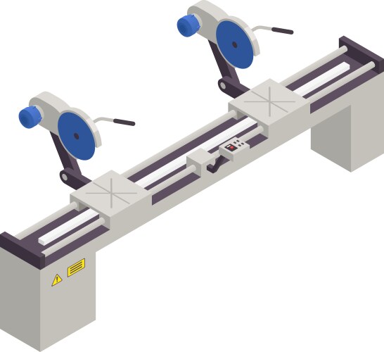 Builders installing window at construction site Vector Image