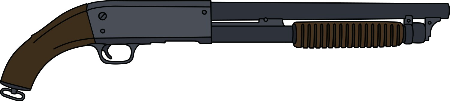 Classic pump shotgun Royalty Free Vector Image