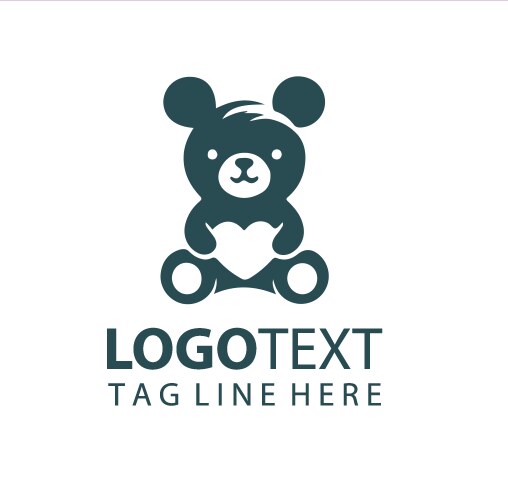 Teddy bear logo Royalty Free Vector Image - VectorStock